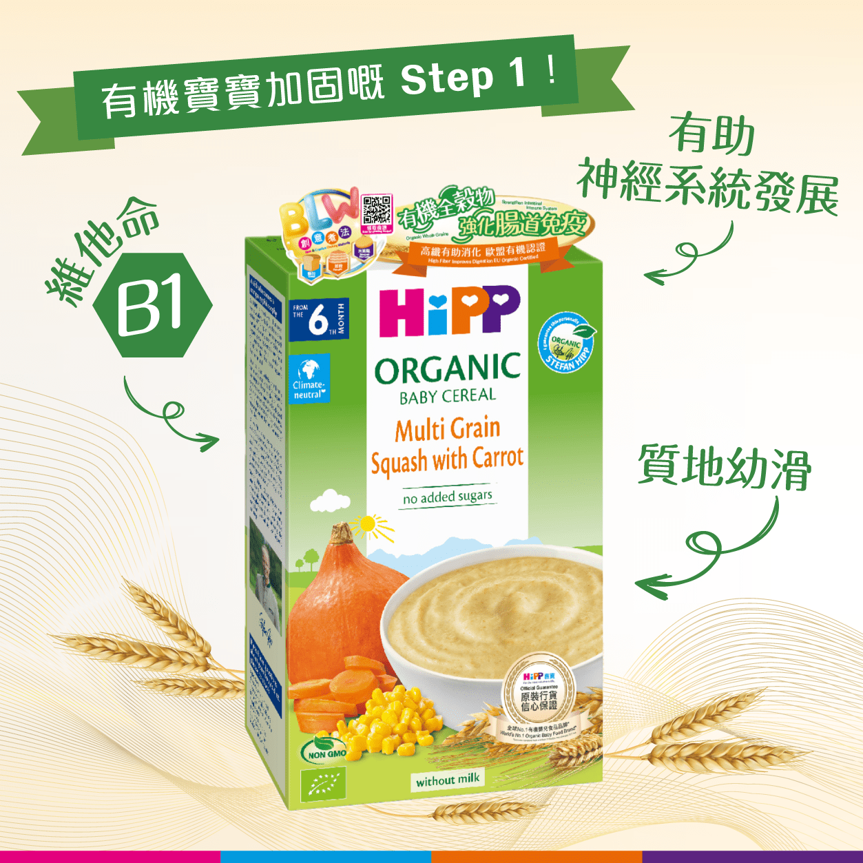 HiPP Organic Cereal pap Multi Grain Squash with Carrot – HiPP Official ...